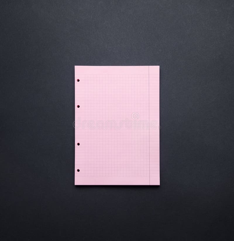 An Open Notebook on a Black Background Top View, a School Notebook on a ...