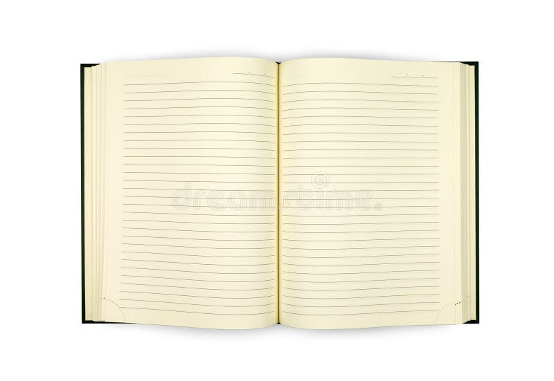 An Open Notebook with Blank, Lined Pages, Ready for Writing, Journaling ...