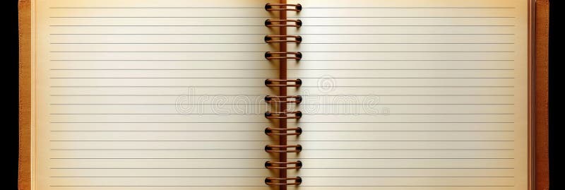 Open Notebook, with Blank Lined Pages and Spiral Binding, Providing ...
