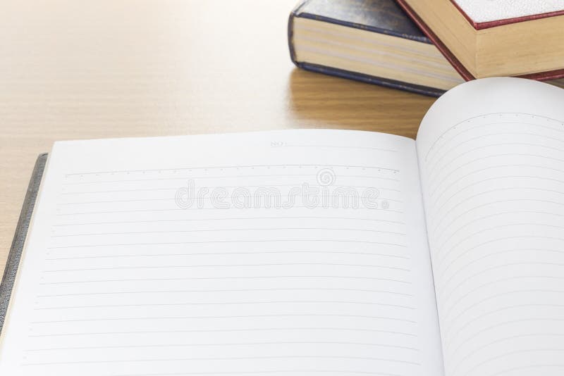 Open Notebook with Blank Page Stock Image - Image of office, business ...