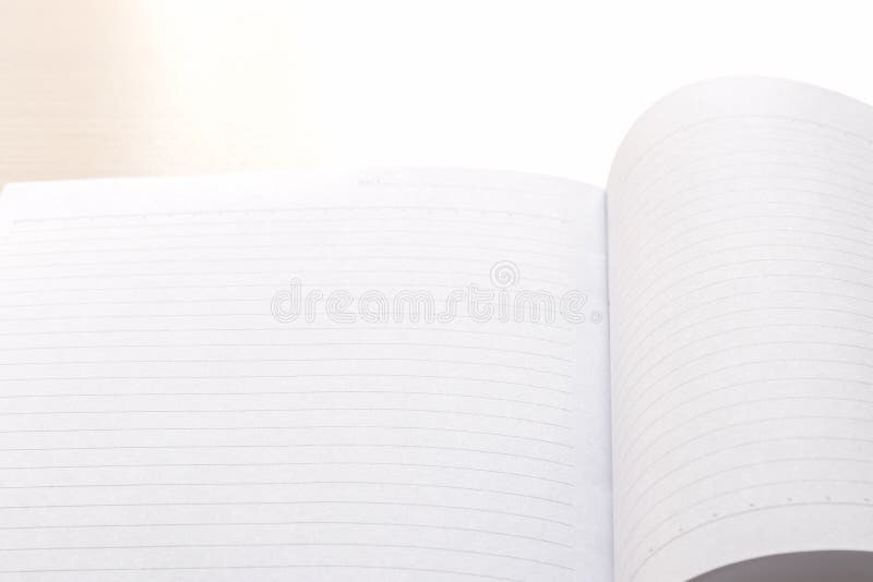 Open Notebook with Blank Page Stock Image - Image of message, note ...