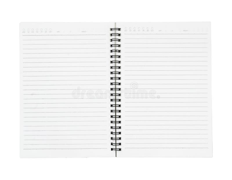 Open Notebook with Blank Pages Stock Photo - Image of screenshot, brand ...