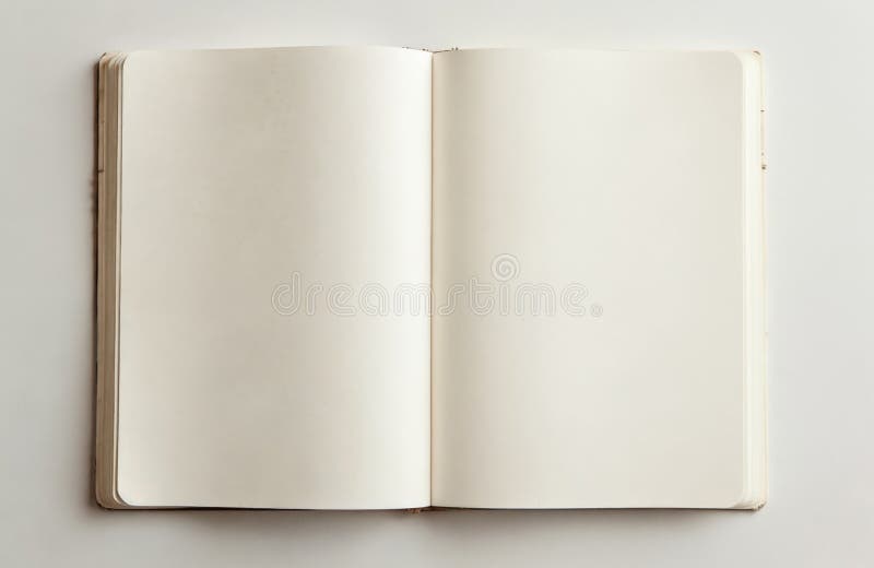 Open Empty Notebook White Background Notes Sketches Stock Photos - Free ...