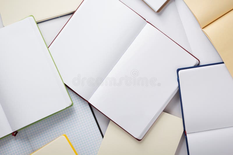 Open Notebook or Book Blank Pages Stock Image - Image of blank ...