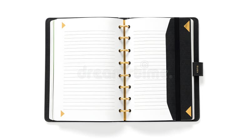 Luxury Notebook Mockup with Geometric Foil Details Stock Illustration ...