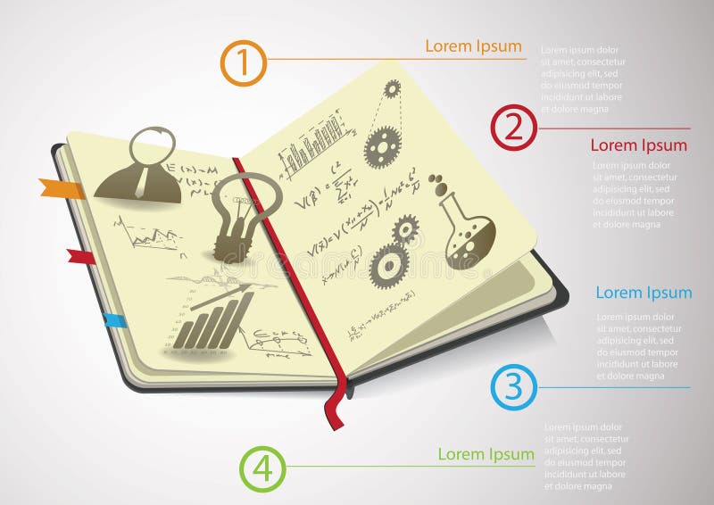 Open notebook stock vector. Illustration of layout, empty - 37912029