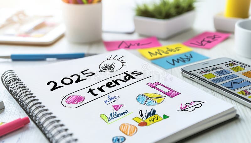 Open Notebook Colorful Handwritten Notes Sketches Stock Photos - Free ...