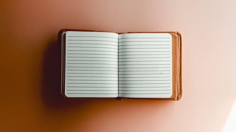 Open Notebook Inviting Creativity on a Minimalist Workspace Stock Image ...