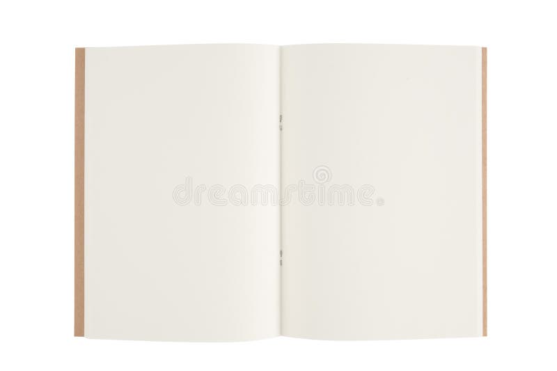 Open Notebook and School or Office Tools on White Background Stock ...