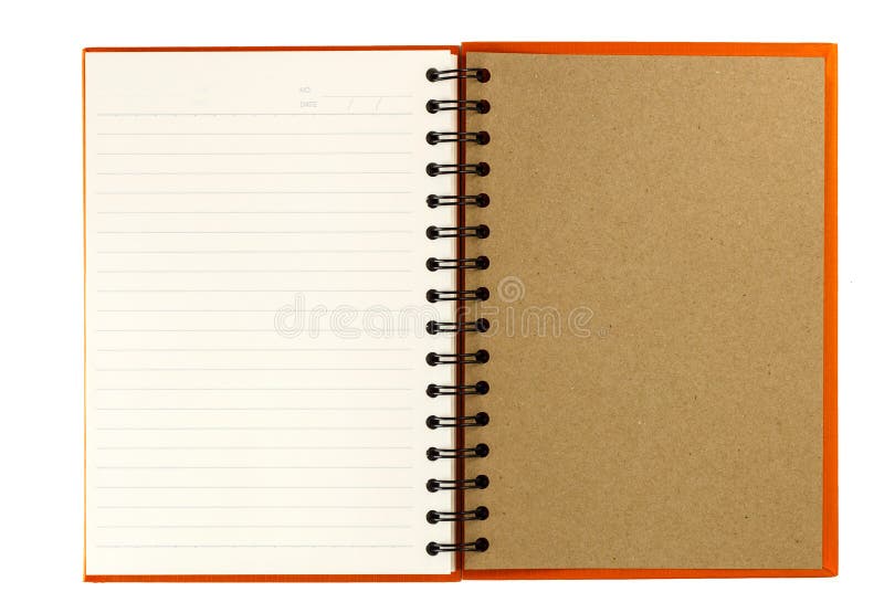 Open Notebook Isolated on White Stock Image - Image of office, empty ...