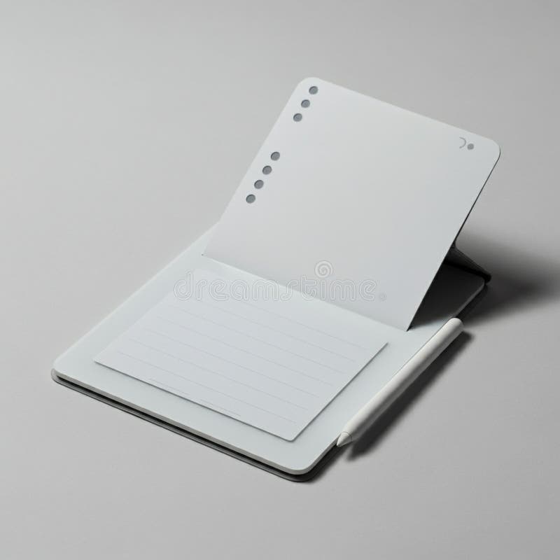 An Open Notebook with a Minimalistic Design, Featuring a Detachable ...
