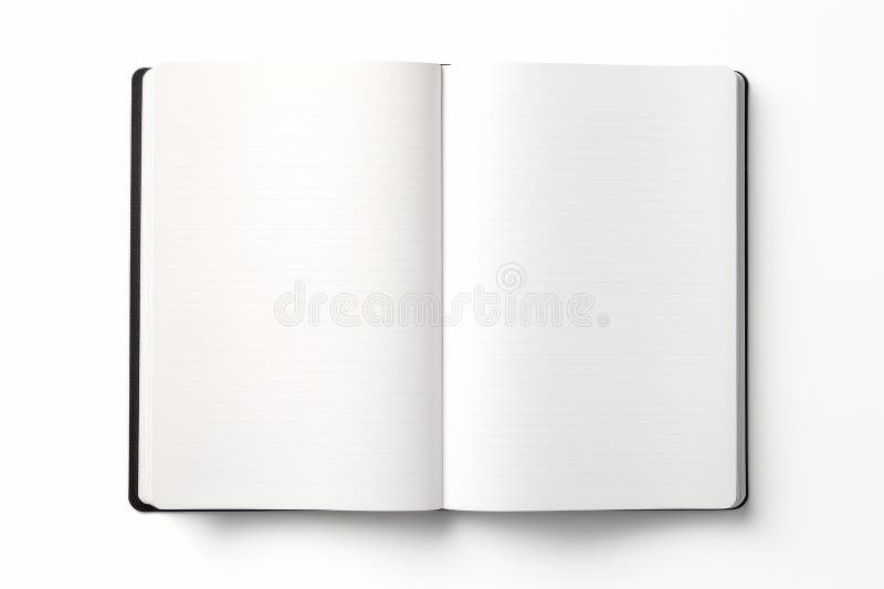 Open Notebook for Notes Isolated on White Stock Image - Image of ...