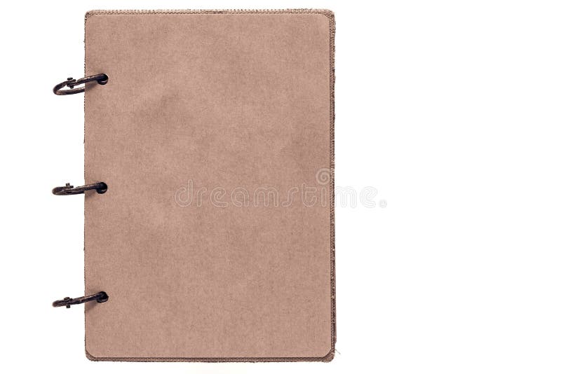 Open Notebook with Pages of Brown Color Stock Image - Image of note ...