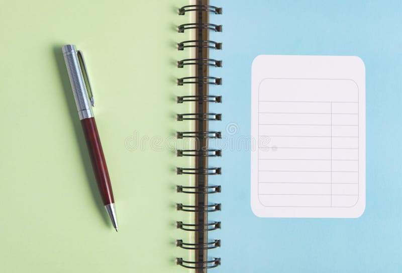 Open notebook and pen stock photo. Image of office, paper - 137175884