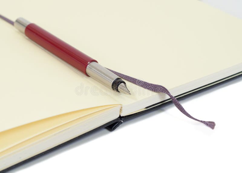 Open Notebook with Pen stock photo. Image of binding - 15076000
