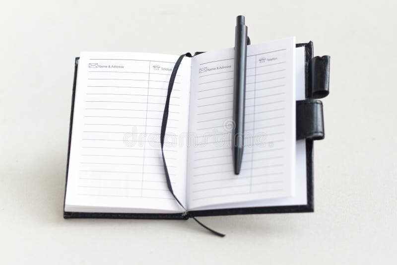 Open notebook and pen stock photo. Image of appointment - 16412182