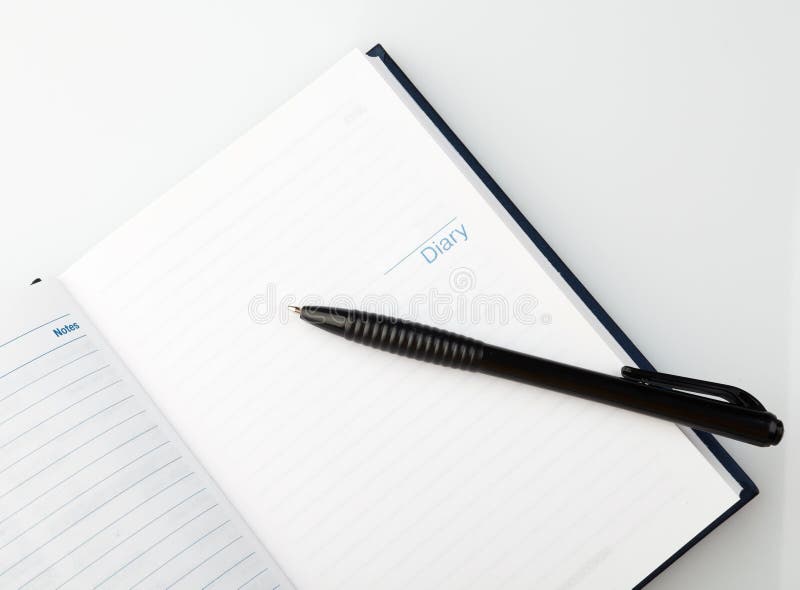 Open notebook with pen stock image. Image of education - 38044913