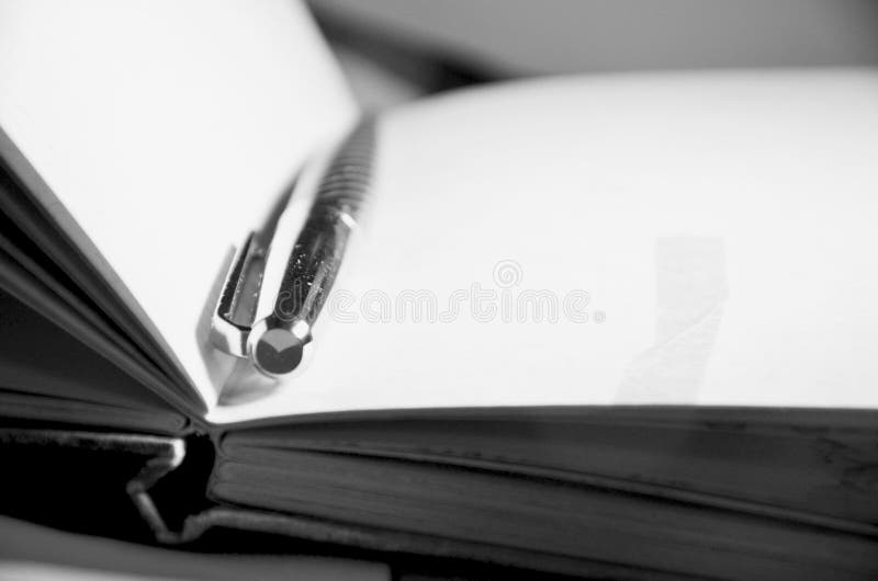 Open notebook with pen stock image. Image of blank, reminder - 88855839