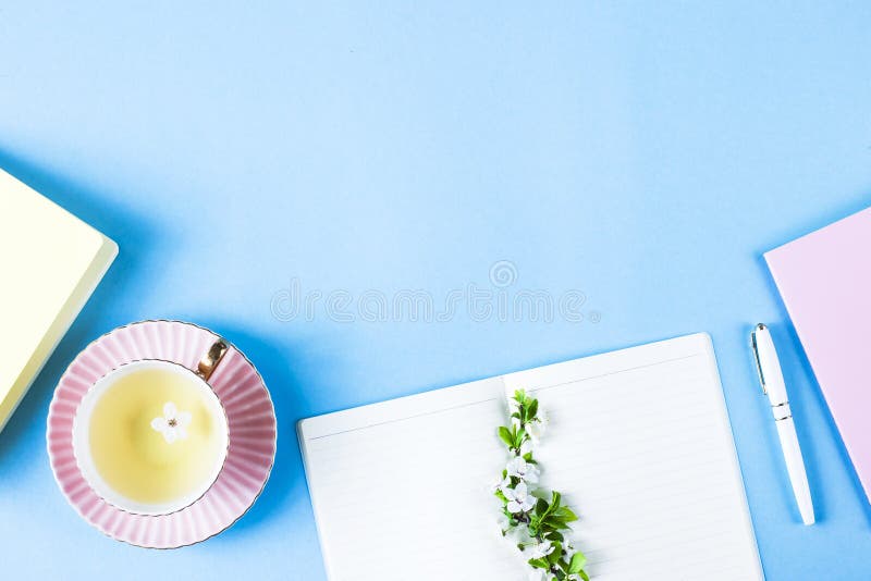 Spring Creative Workplace stock photo. Image of concept - 114959600