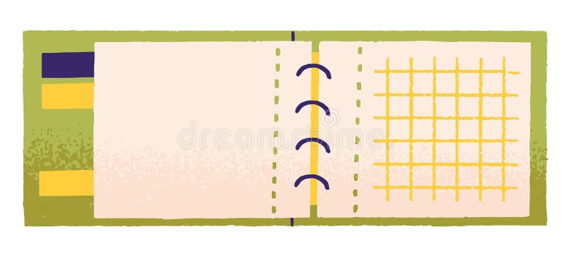 Open Notebook, Planner, Organizer with Tear-off Papers, Bookmarks ...