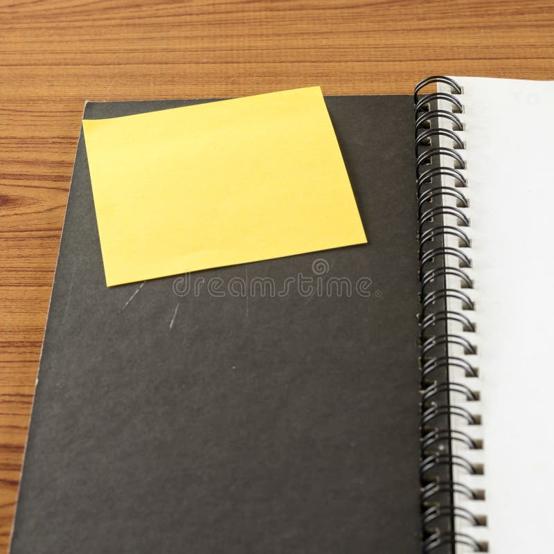Open notebook with post it stock photo. Image of organizer - 41200206