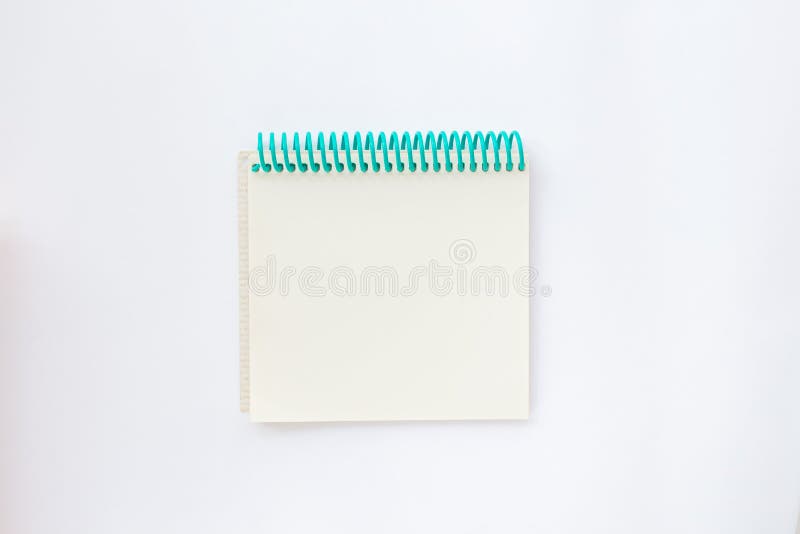 Open Notebook for Recording in the Center of the Frame. Top View Stock ...