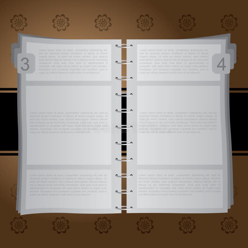 Open Notebook with Ring Binder Stock Vector - Illustration of book ...