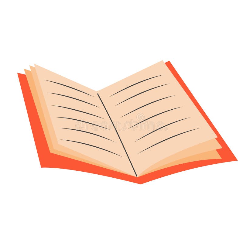 Open Notebook. School Copybook. Stationery Supply Stock Vector ...