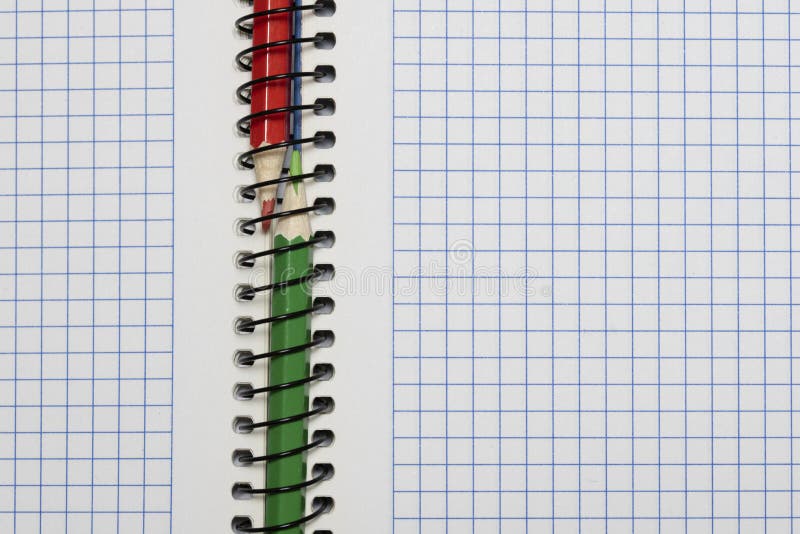 Open Notebook of Sheets of Squared Paper Stock Photo - Image of abierto ...