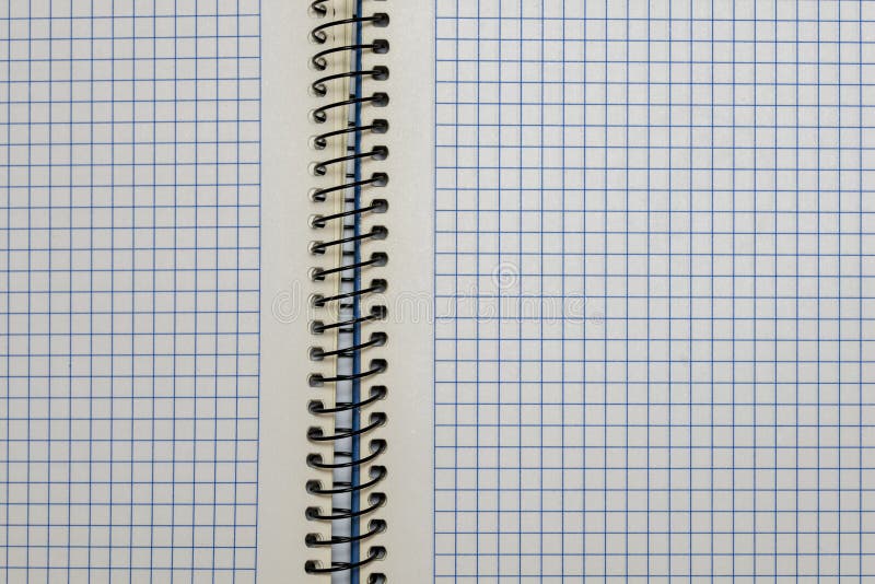 Open Notebook of Sheets of Squared Paper Stock Image - Image of ...