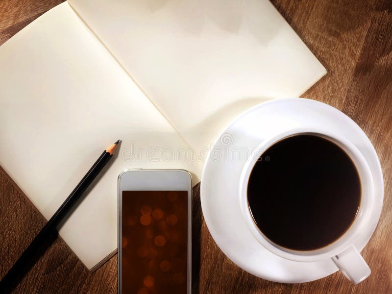 Coffee with notebook stock image. Image of texture, drink - 98927035