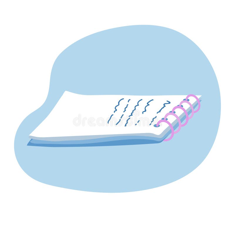 Open Notebook on a Spring with Hand Written Notes. Hand Drawn ...