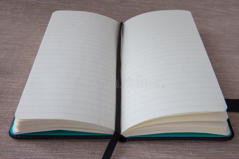 Open Notebook on the Table. Stock Image - Image of education, book ...