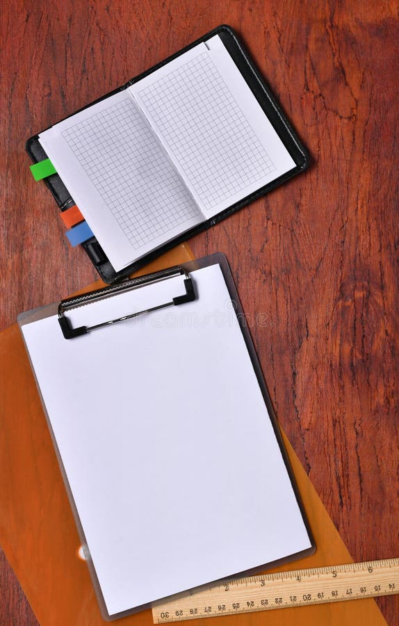 Open Notebooks with Blank Sheets, Office and Accounting Stationery, Top ...