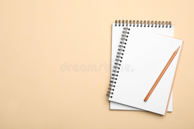 Open Notebooks on a Yellow Background, Accessories for Studying on a ...