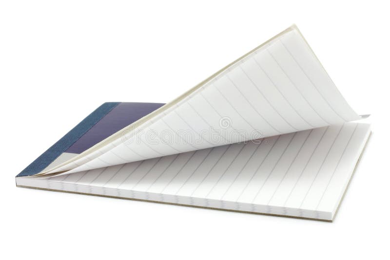 Open Notepad with Pencil and Paper with Clip Stock Photo - Image of ...