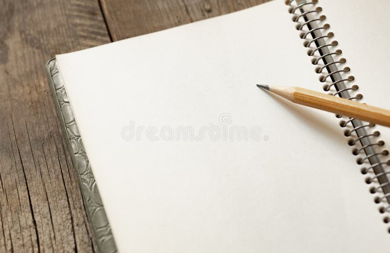 Open Notepad with Blank Page for Notes and Memory, Free Space for Text ...