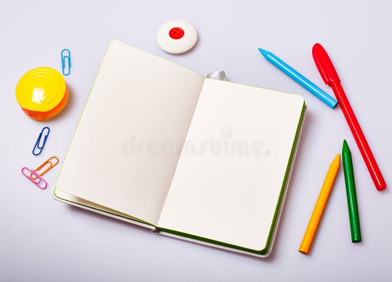 Open Notepad with Blank Pages Mockup Stock Image - Image of notepad ...