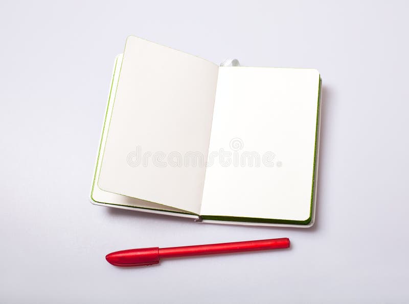 Open Notepad with Blank Pages Mockup Stock Image - Image of notepad ...