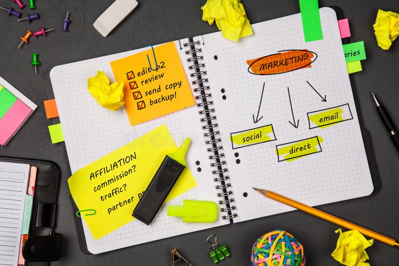 Open Notepad with Project Management Sign Stock Photo - Image of ...