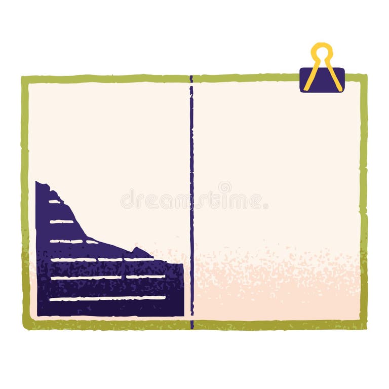 Open Notepad, Notebook with Office Clip and Torn Page with Lost Erased ...