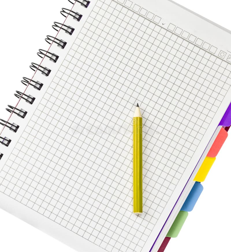 Open notepad and pen. stock photo. Image of blank, isolated - 77546374