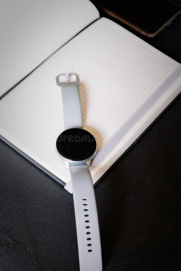 Open Notepad with Smartwatches Stock Image - Image of businessman ...