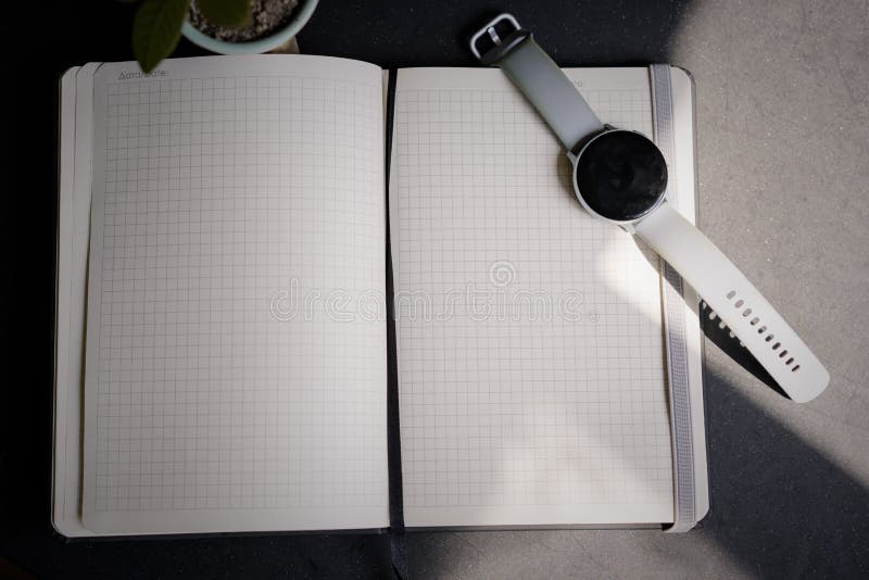 Open Notepad with Smartwatches Stock Image - Image of bearded, computer ...