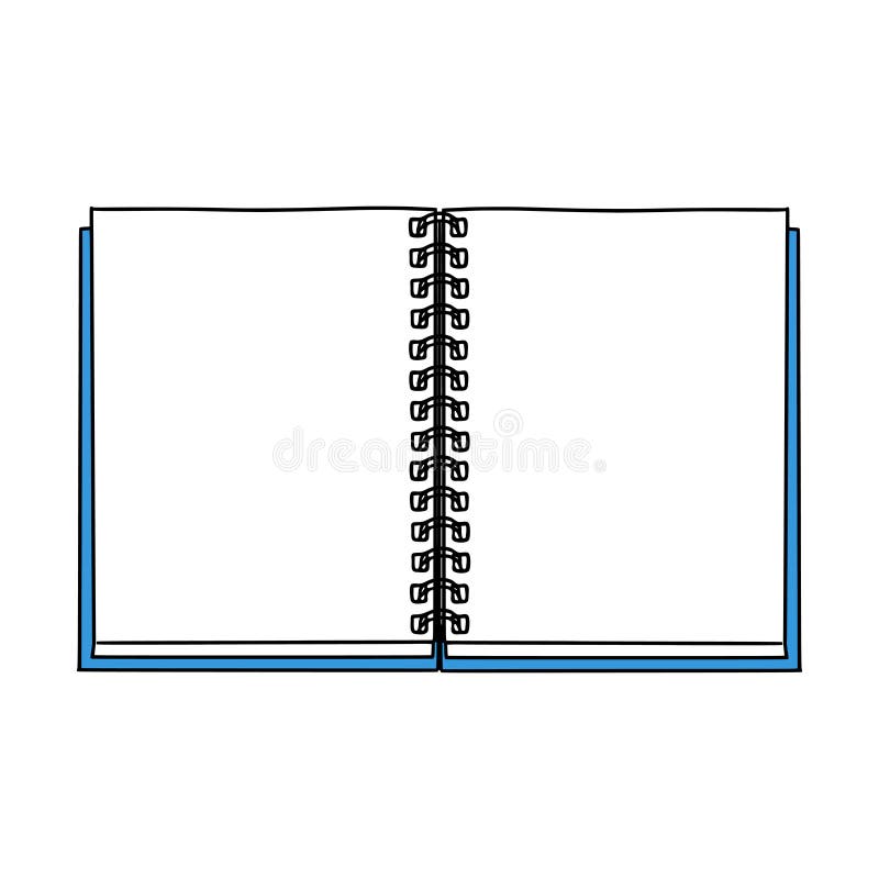 Open Notepad on a Spiral in Doodle Style. Space for Your Text. Office ...