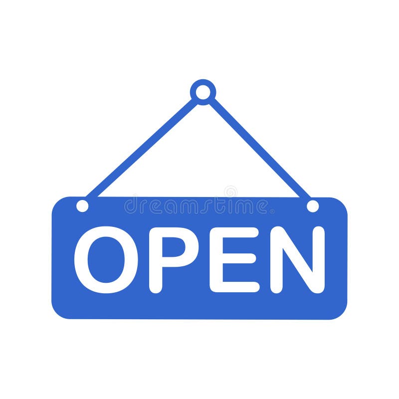 Now open notice sign stock vector. Illustration of marketing - 251445995