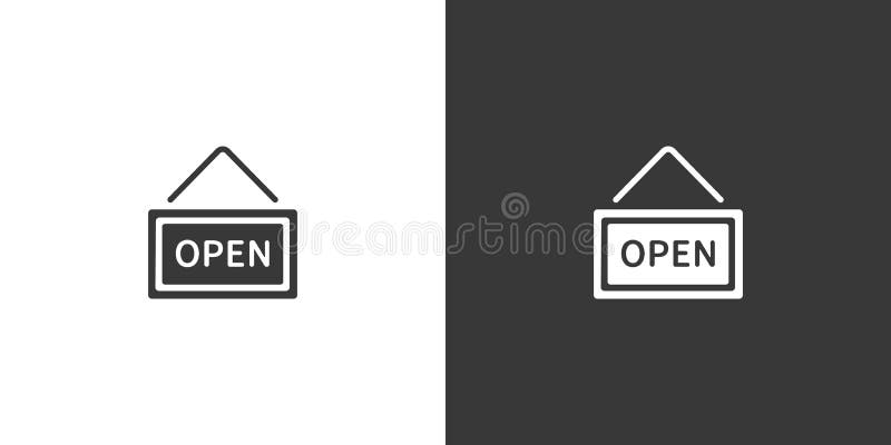 Now Open, Notice, Announcement, Sign. Text Label for Opening Shops ...