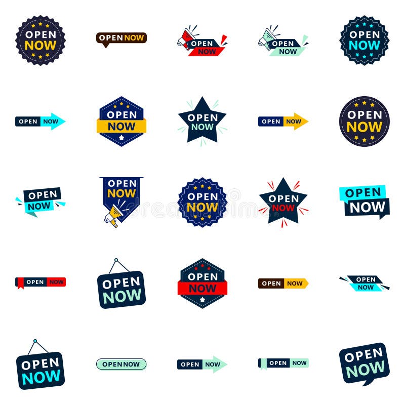 Open Now Banner Pack 25 Different Designs for Different Situations ...