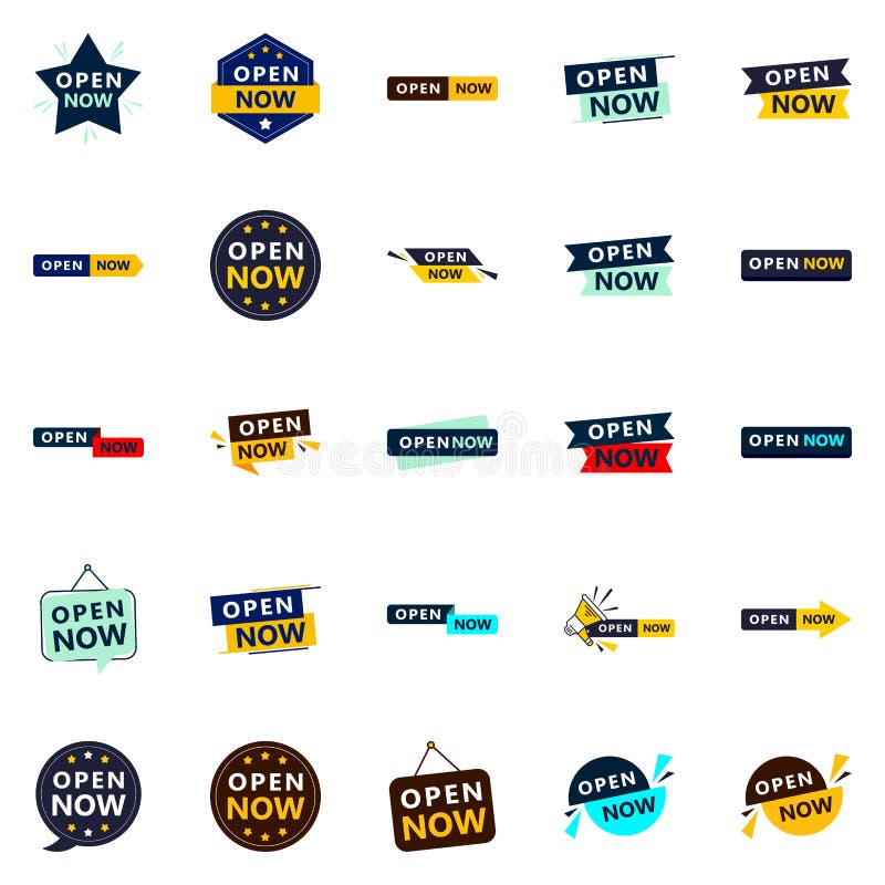 50 Off Set - 25 Different Design Options Stock Vector - Illustration of ...