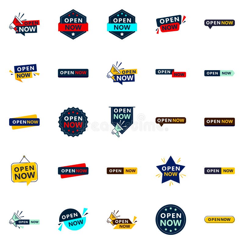 25 Open Now Vector Images for Immediate Use Stock Vector - Illustration ...